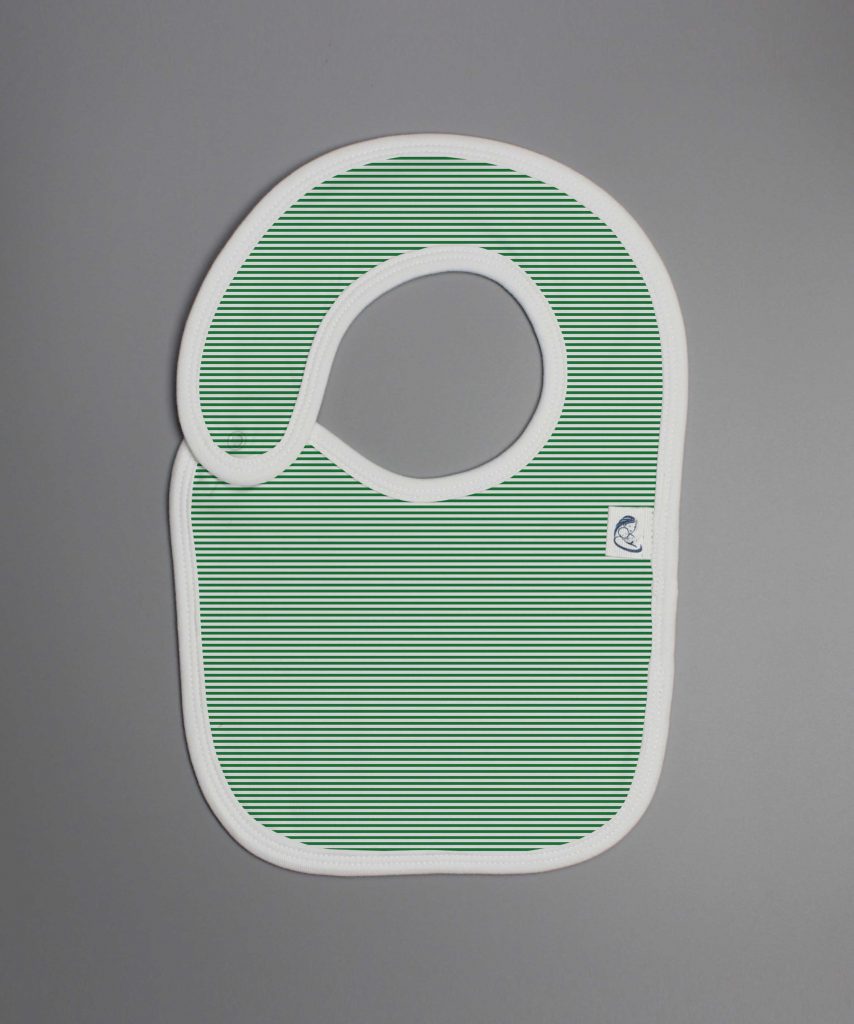 Green Stripes Reversible Bib – imababywear